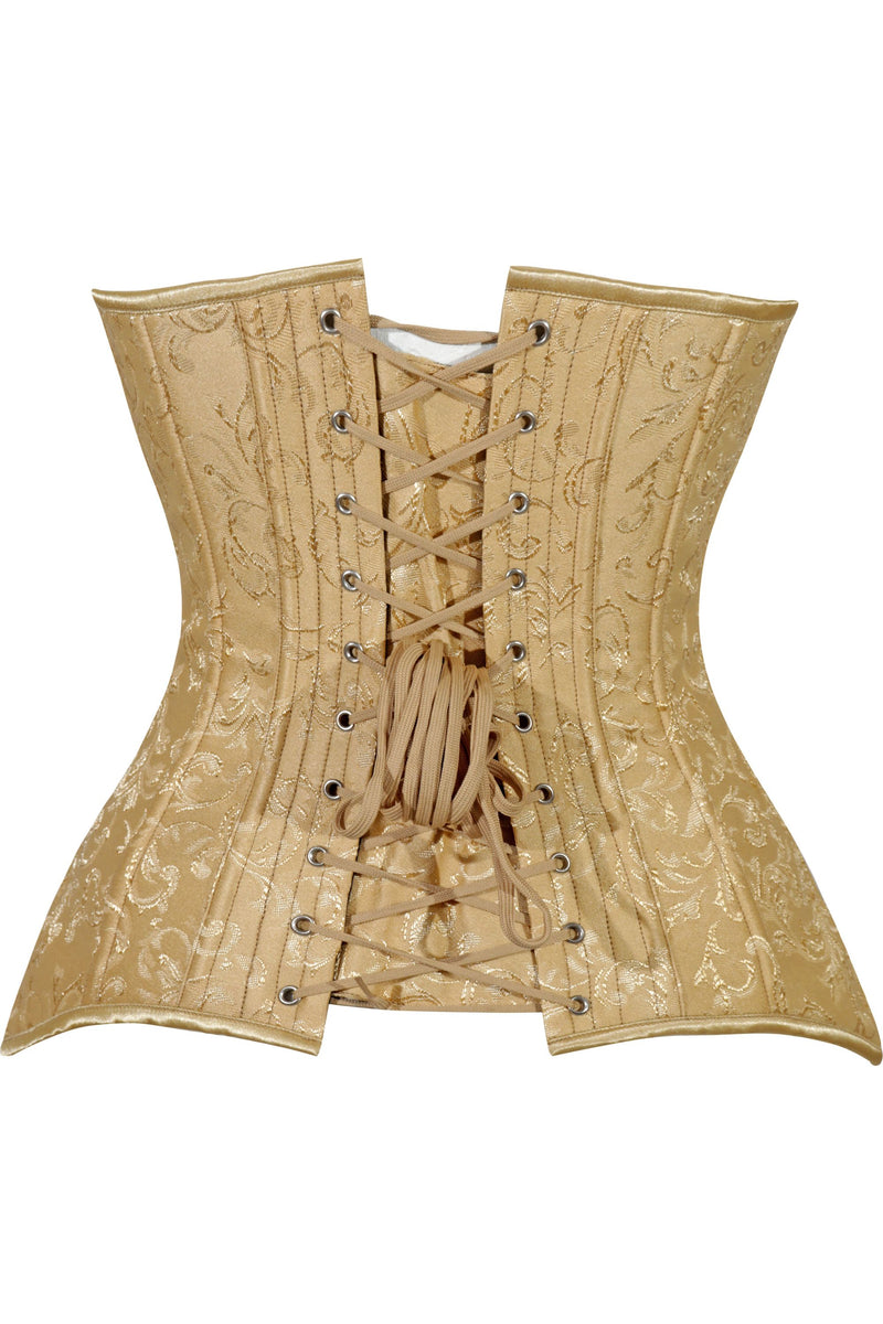 Lavish Gold Brocade Overbust Corset | Daisy Corsets USA