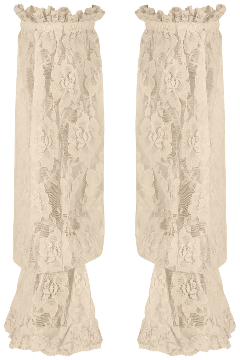 Beige Sheer Lace Smocked Sleeves | Daisy Corsets USA