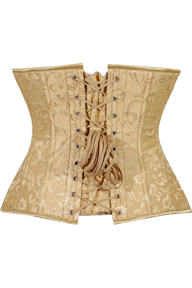 Daisy Corsets Lavish Gold Brocade Waist Cincher Under Bust Corset w ...