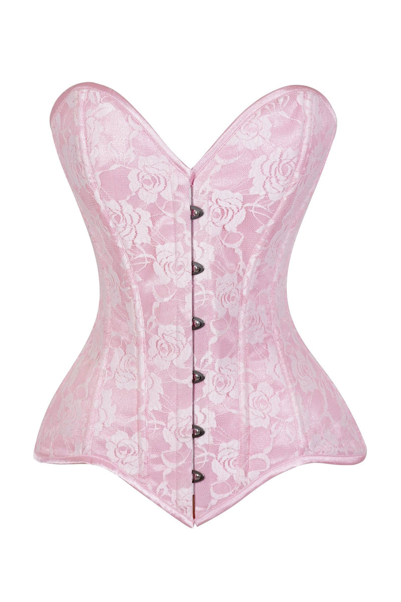 Daisy Corsets Lavish Lt Pink Lace Overbust Corset Sweetheart Neckline ...